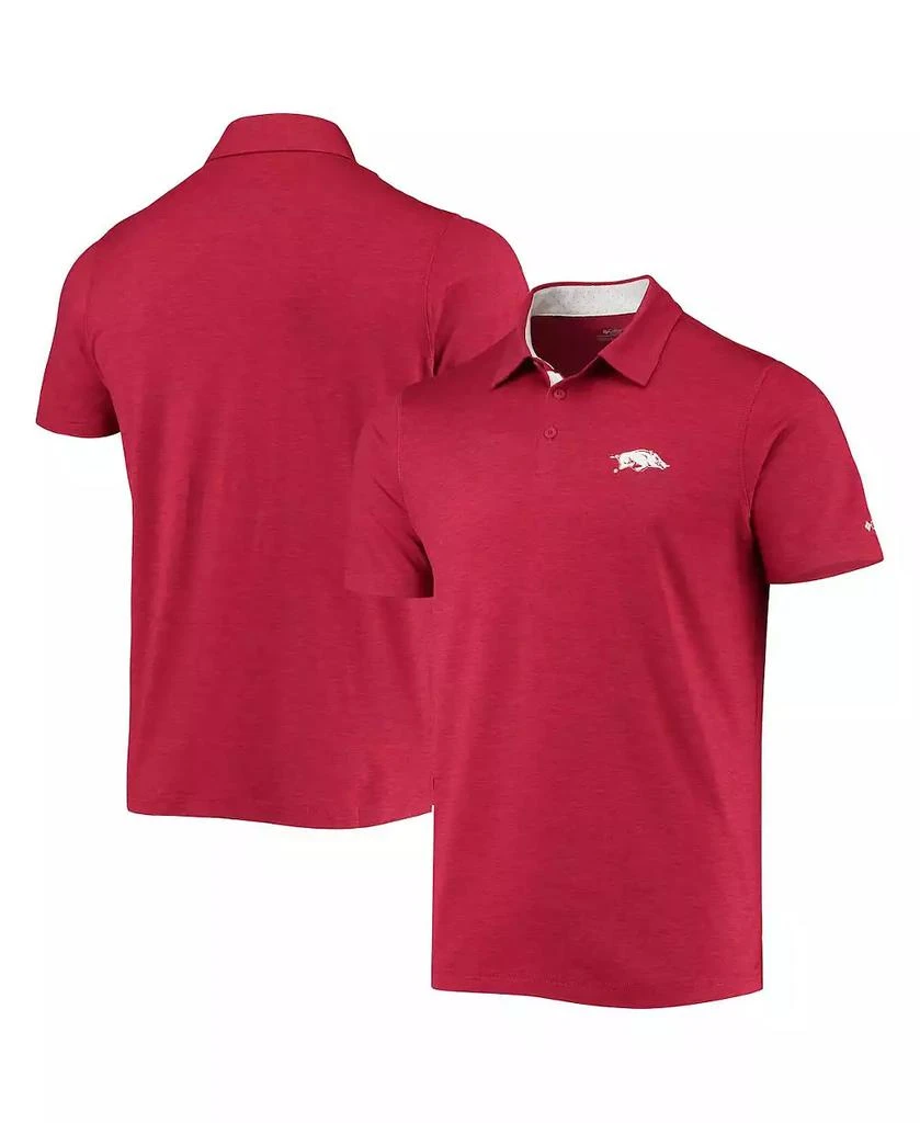 Columbia Men's Cardinal Arkansas Razorbacks Tech Trail Omni-Shade Polo Shirt - Polo Shirts ...