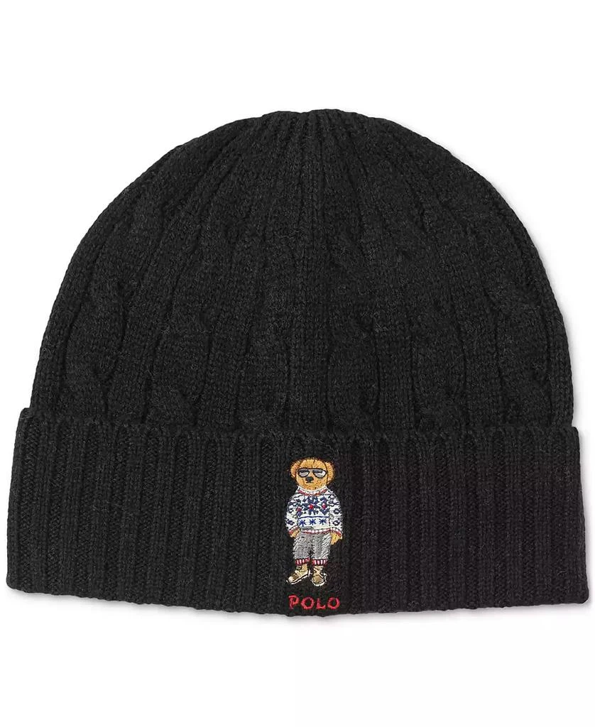 Polo Ralph Lauren Men's Holiday Bear Cable Beanie - Hats - Free ...