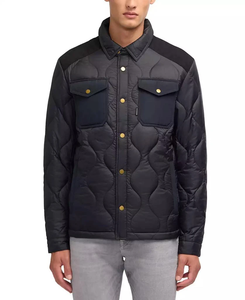 SCOTCH & SODA Ivik Padded Colorblocked Snap Front Shirt Jacket - Coats ...