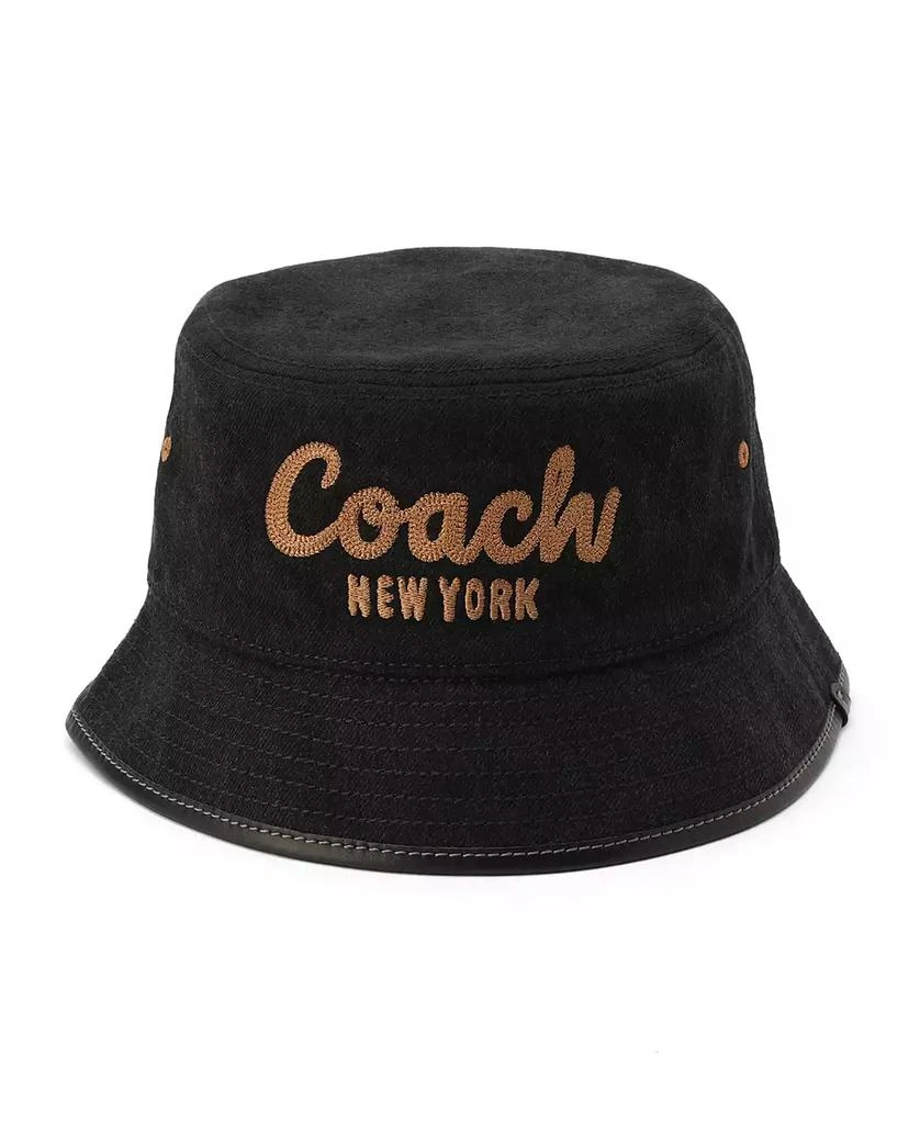 COACH Women's 1941 Embroidered Denim Bucket Hat - Hats - Free Shipping ...