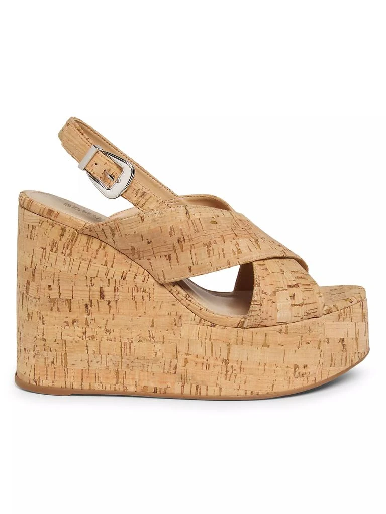 Schutz Jennifer 100MM Cork Platform Wedge Sandals - Shoes - Free ...
