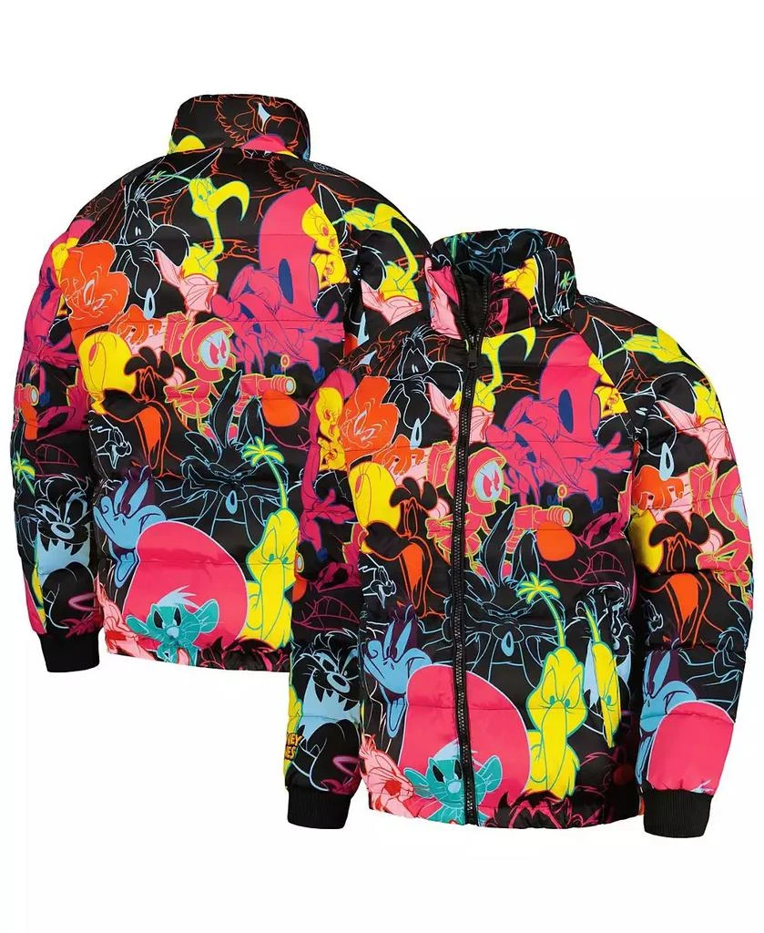 Freeze Max Men's Black Looney Tunes Bugs Bunny Raglan Full-Zip Puffer ...