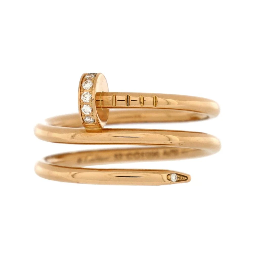 Cartier Juste un Clou Double Ring 18K Rose Gold and Diamonds Small ...