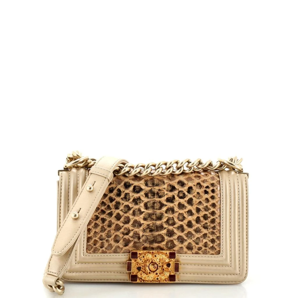 Chanel Metiers d'Art Boy Flap Bag Python Small - Crossbody Bags - Free Shipping - BeyondStyle