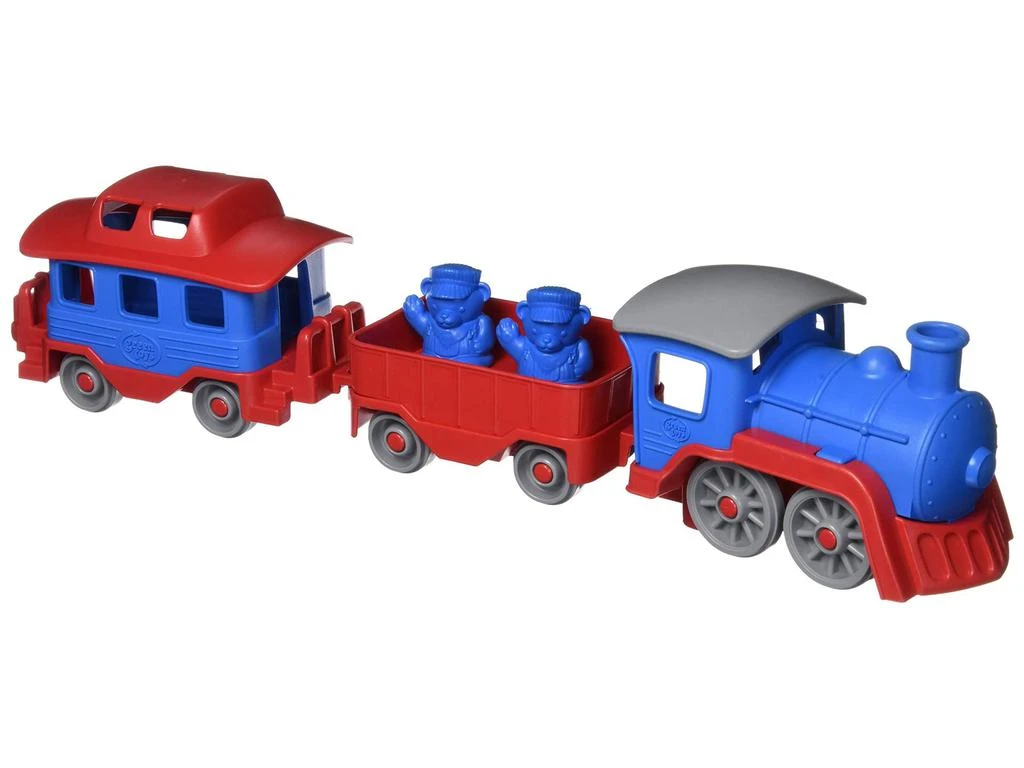 Green Toys Train, Blue CB - 6 Piece Pretend Play, Motor Skills, Kids Toy Vehicle Playset. No BPA ...