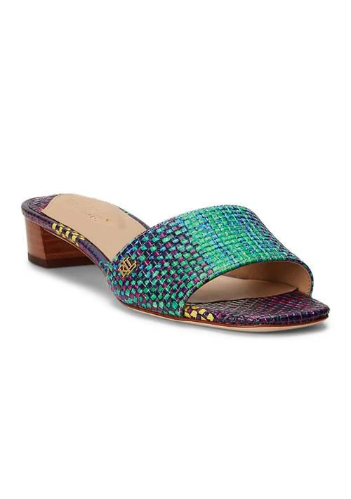 Ralph Lauren Ralph Lauren Fay Plaid Woven Leather Sandals - Shoes ...