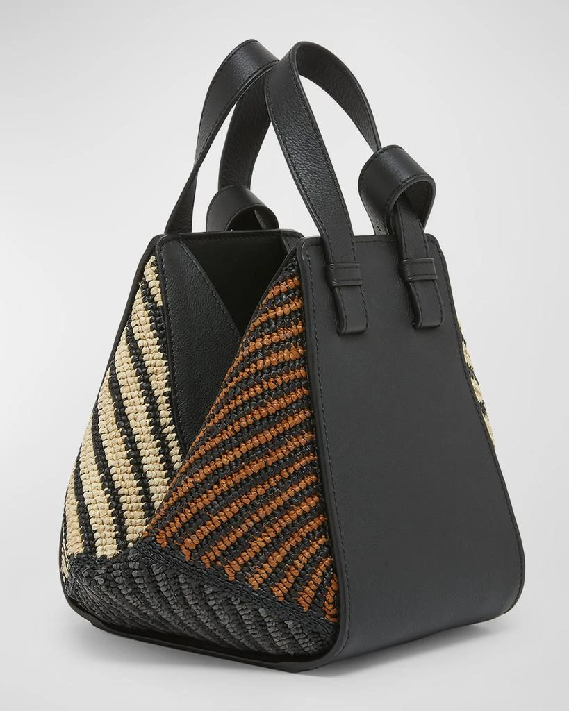 Loewe x Paula’s Ibiza Hammock Compact Top-Handle Bag in Striped Raffia ...