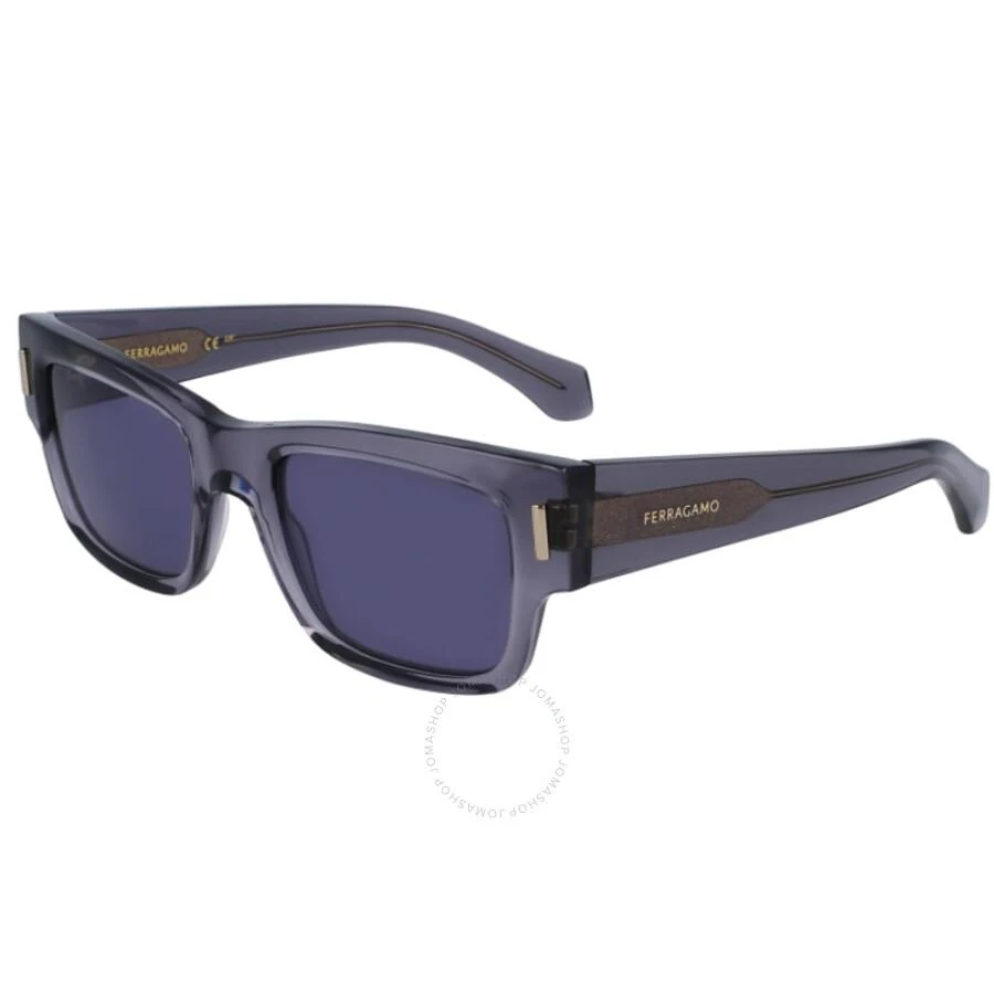 Salvatore Ferragamo Ferragamo Blue Rectangular Men's Sunglasses SF2011S ...