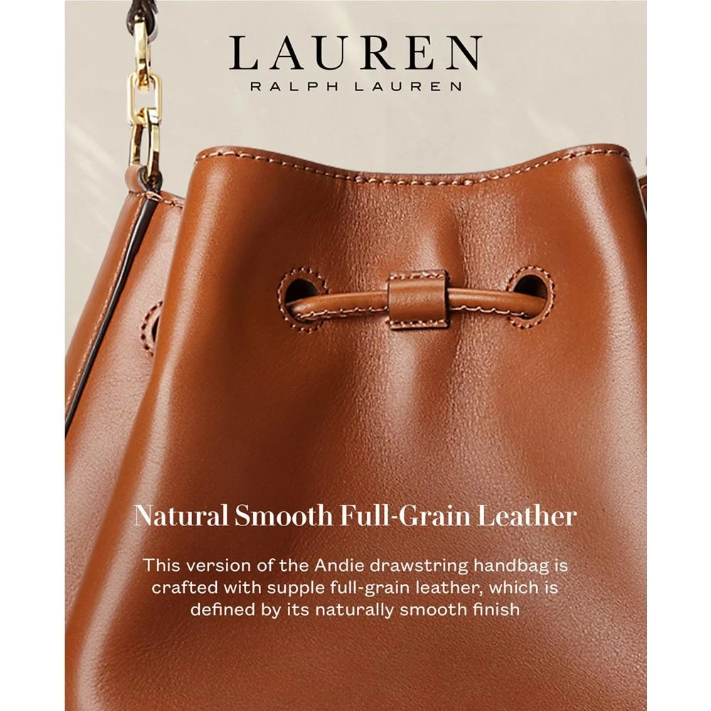 Lauren Ralph Lauren Women's Full-Grain Leather Large Andie Drawstring ...