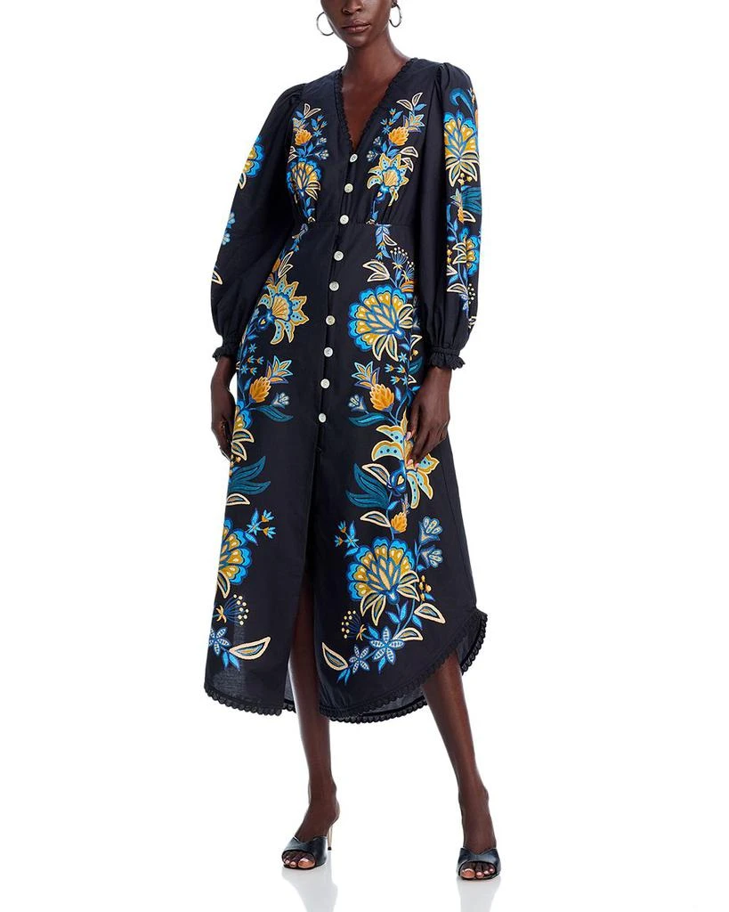 FARM Rio Stitched Garden Midi Dress Dresses & Skirts | BeyondStyle