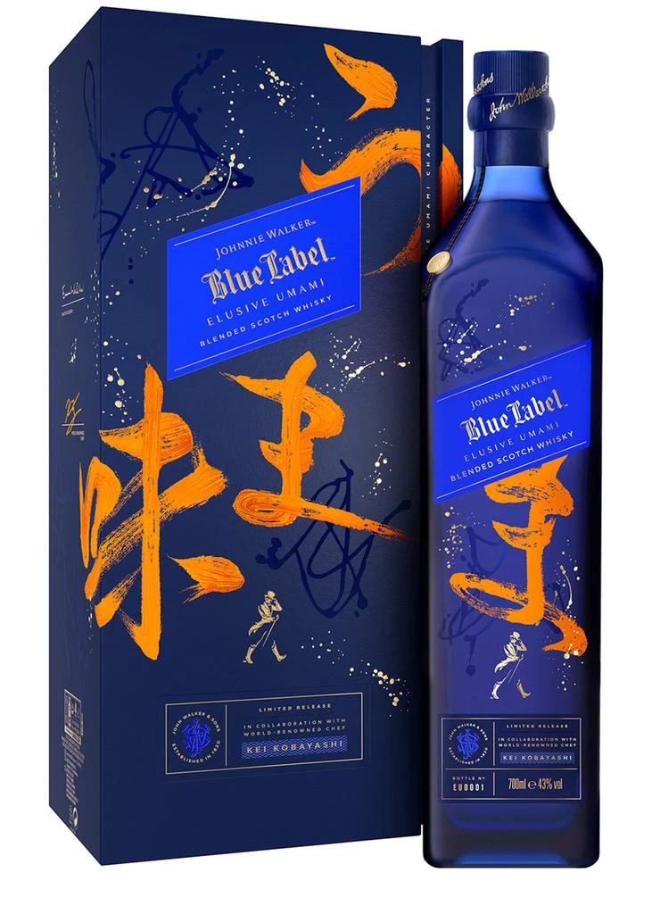 JOHNNIE WALKER WHISKY Blue Label Elusive Umami Blended Scotch Whisky ...
