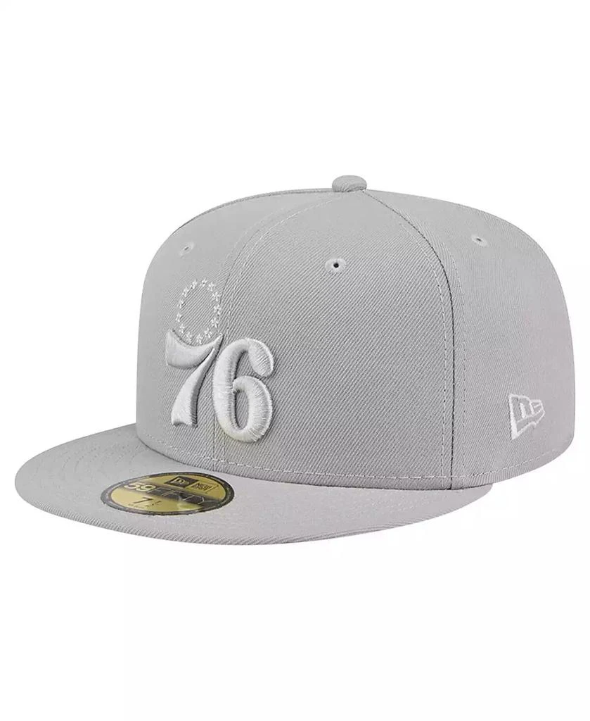 New Era Men's Gray Philadelphia 76ers Color Pack 59FIFTY Fitted Hat ...