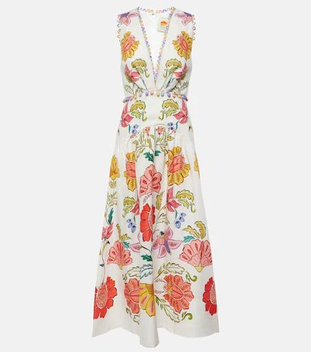 Farm Rio Floral Insects linen midi dress - Dresses & Skirts - Free ...