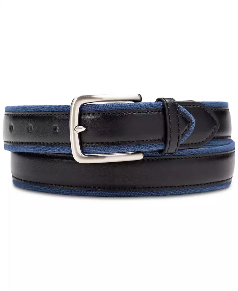 Club Room Men's Canvas Overlay Belt, Created for Macy's - Belts ...