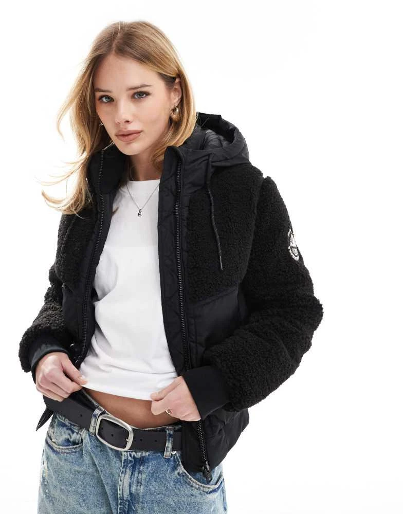 Superdry Superdry Everest bomber hybrid jacket in black - Jackets ...