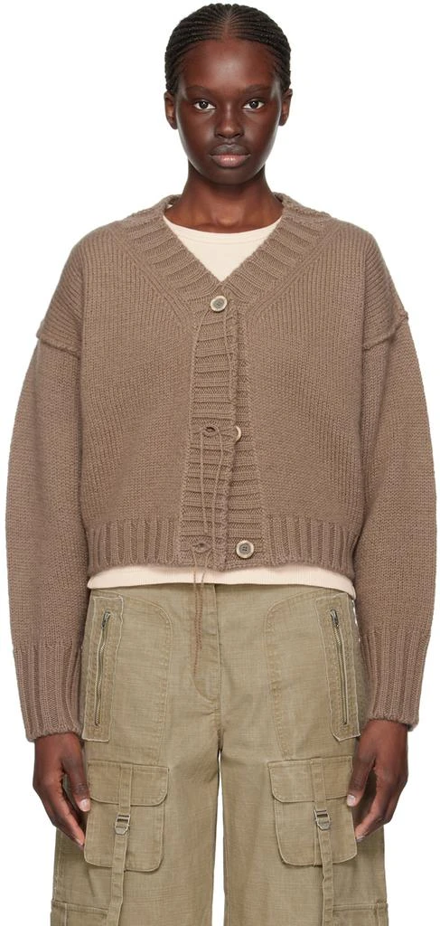 Acne Studios Brown Loose Thread Cardigan - Tops - Free Shipping ...
