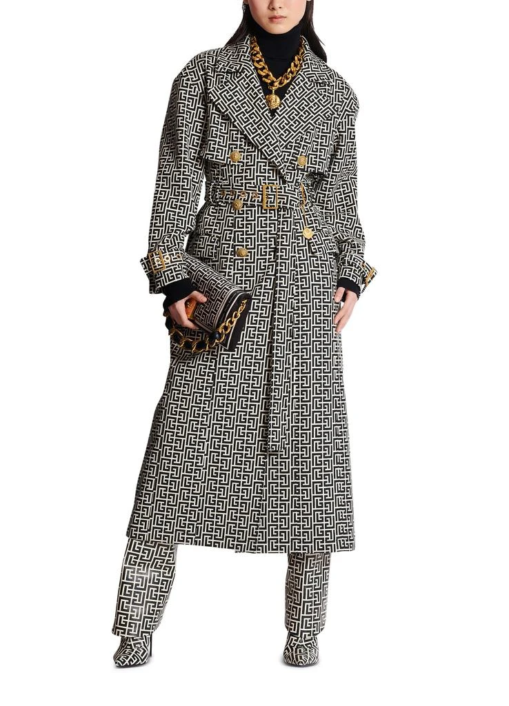 Balmain Monogrammed trench coat - Coats - Free Shipping - BeyondStyle