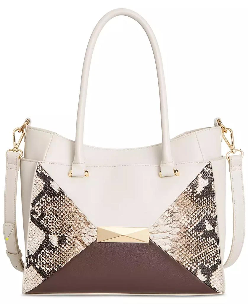 Shop Caitii Medium Snake Colorblock Satchel, Created for Macy's on Sale ...