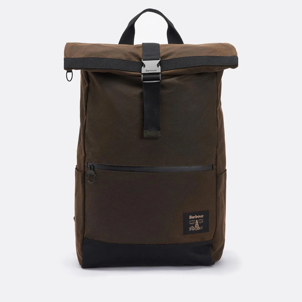 Barbour Field Waxed Cotton Fold Over Top Backpack - Backpacks - BeyondStyle