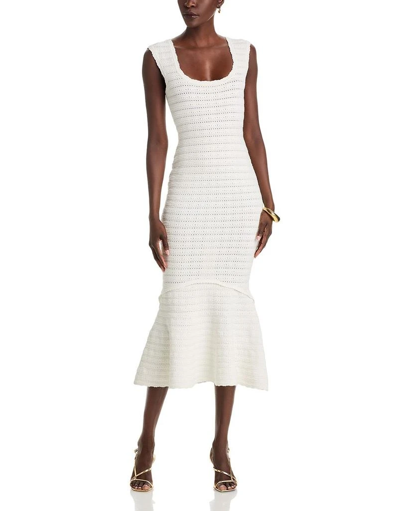 LOVESHACKFANCY Leigh Open Knit Midi Dress - Dresses & Skirts - Free ...