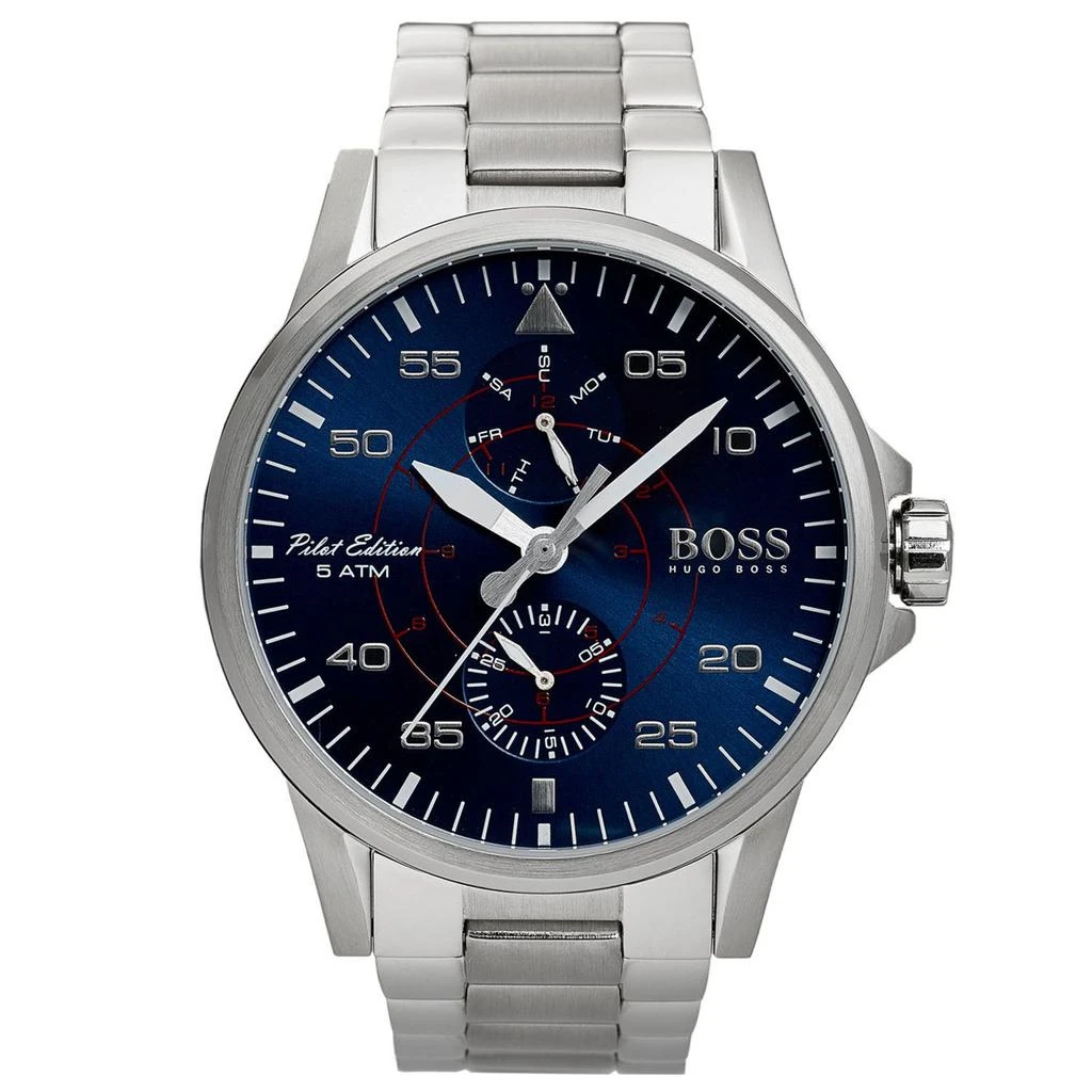 Hugo Boss Men's Pilot Aviator Blue Dial Watch - Men's Quartz Watches ...