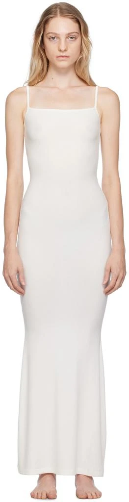 SKIMS White Soft Lounge Long Slip Dress - Dresses & Skirts - BeyondStyle