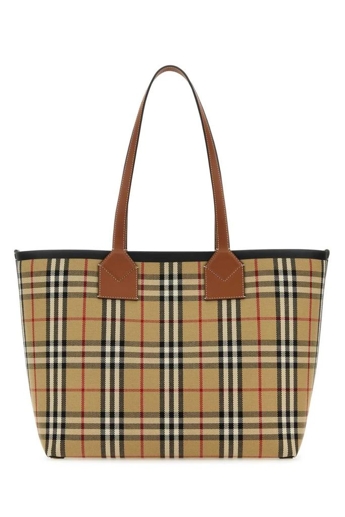Shop Burberry London Check Pattern Medium Tote Bag on Sale at ...