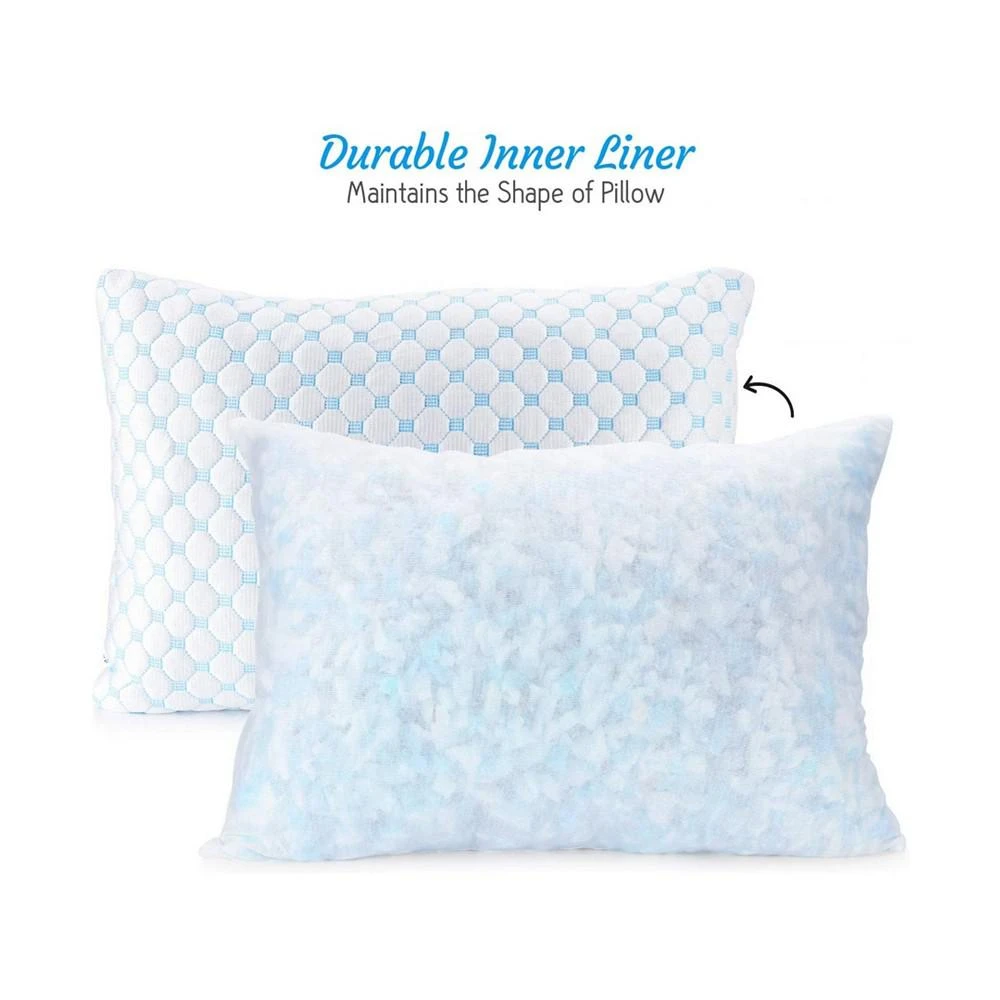 Nestl Heat and Moisture Reducing Ice Silk and Gel Infused Memory Foam Toddler Pillow - Free ...