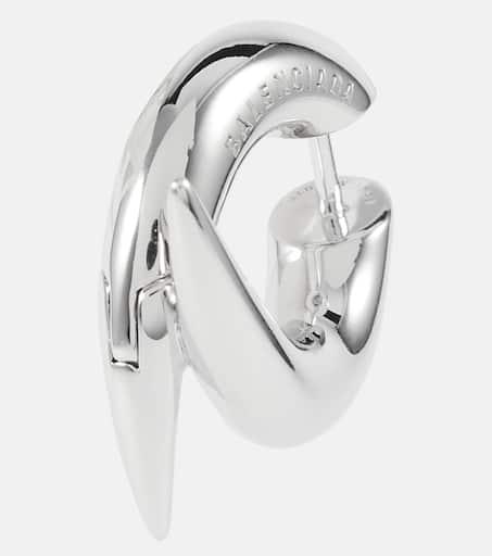Balenciaga Force Horn XS sterling silver hoop earrings Balenciaga Force Horn XS sterling silver hoop earrings