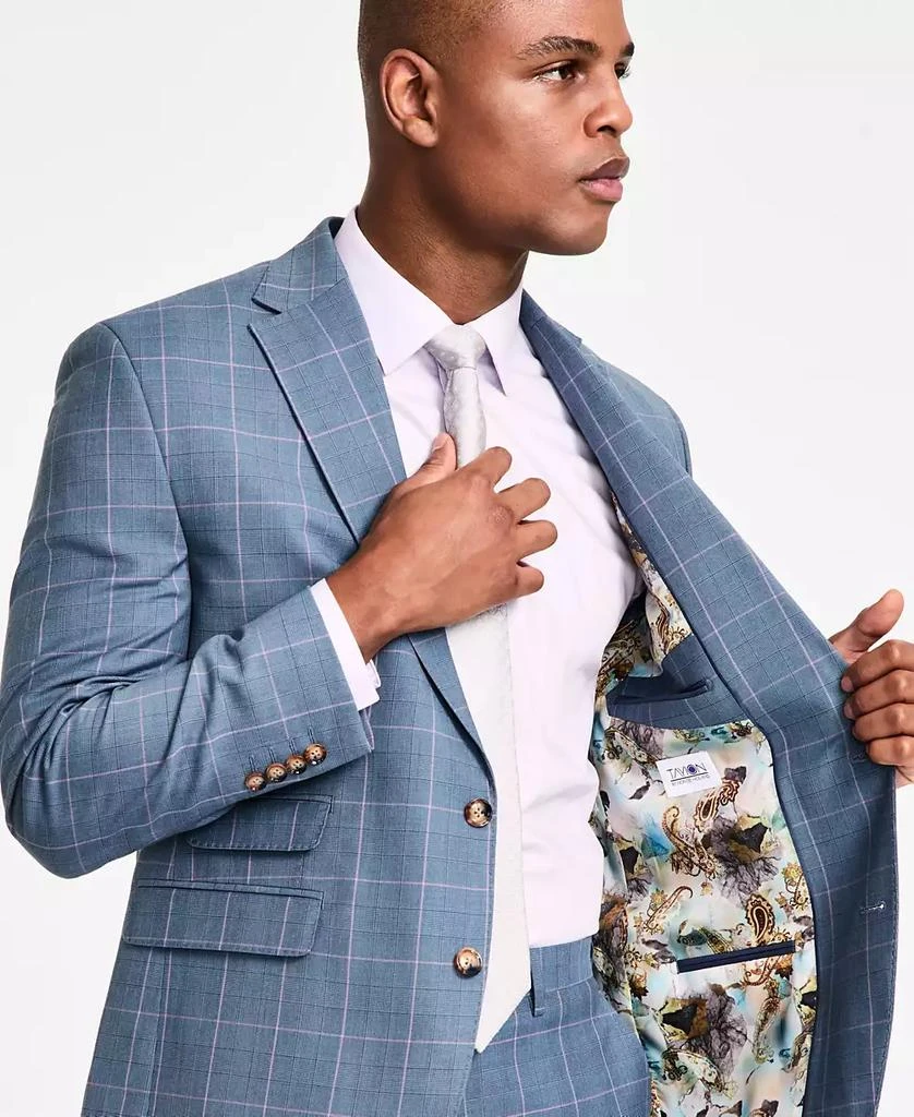 Tayion Collection Men's Classic Fit Plaid Suit Jacket - Tops - Free ...