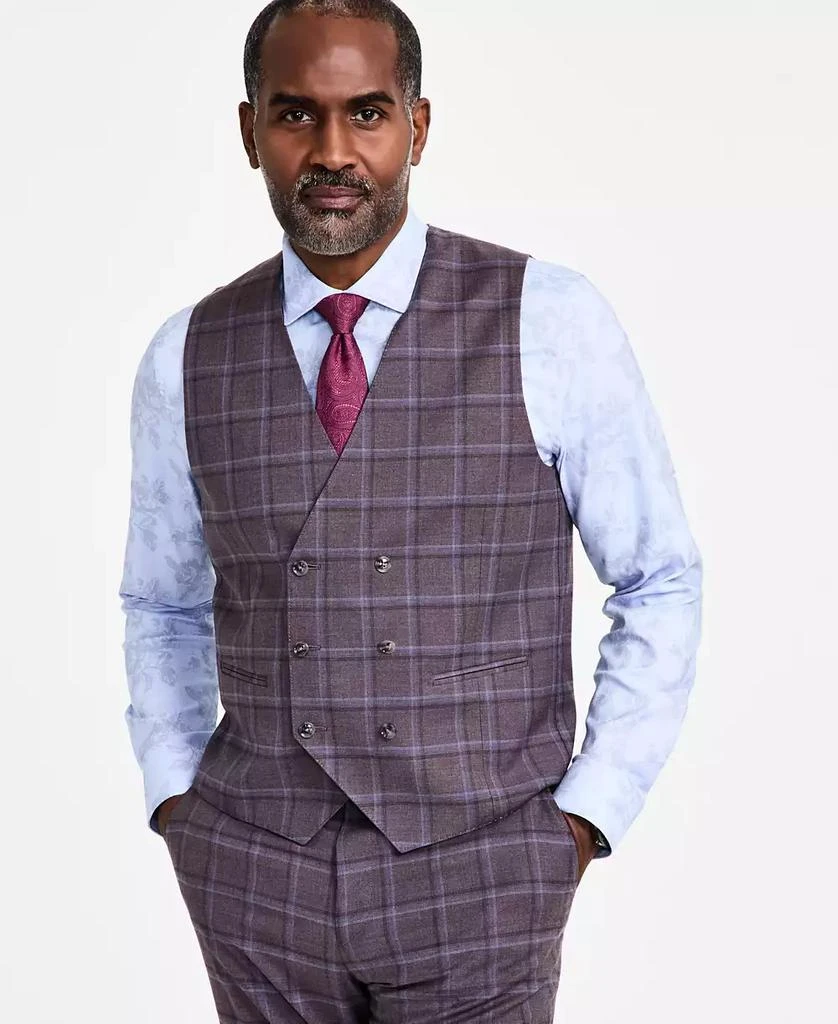 Tayion Collection Men's Regular-Fit Plaid Suit Vest - Suits - Free ...