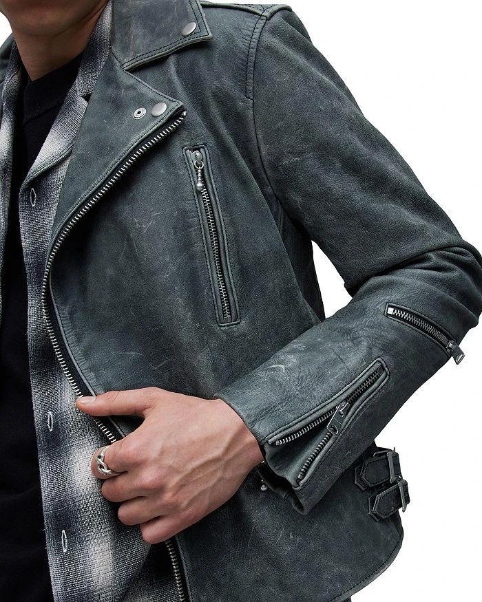 ALLSAINTS Ark Leather Biker Jacket - Jackets - Free Shipping - BeyondStyle