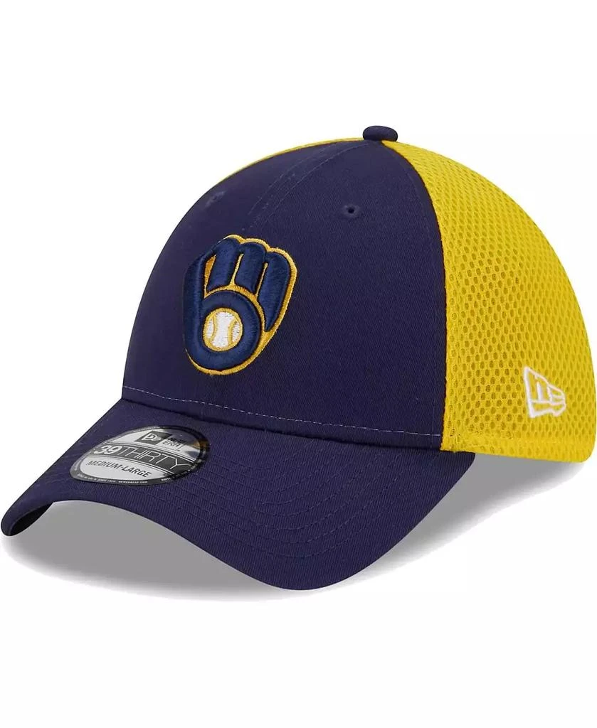 New Era Men's Navy Milwaukee Brewers Team Neo 39THIRTY Flex Hat - Hats ...