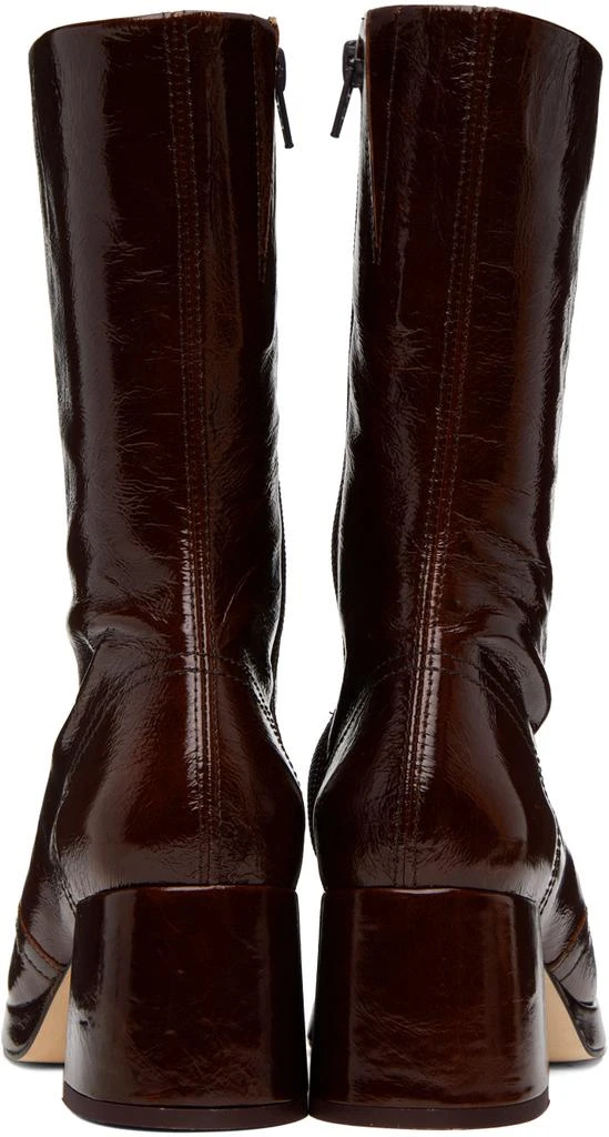 Miista Burgundy Cass Boots - Boots - BeyondStyle