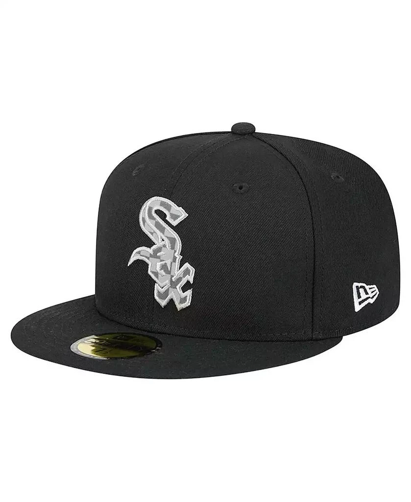 New Era Men's Black Chicago White Sox Checkered Undervisor 59FIFTY ...