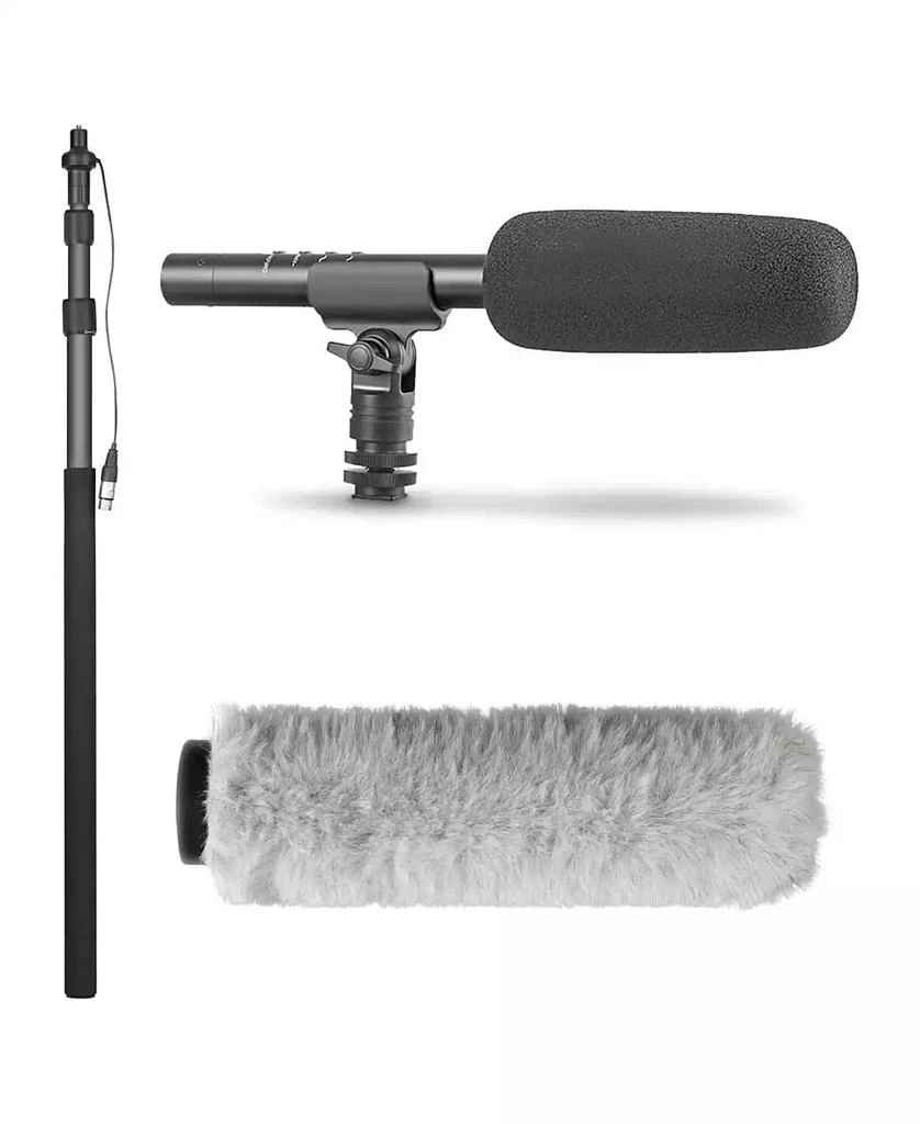 Movo Boom Mic Bundle - Shotgun Microphone with Telescoping Boom Pole ...
