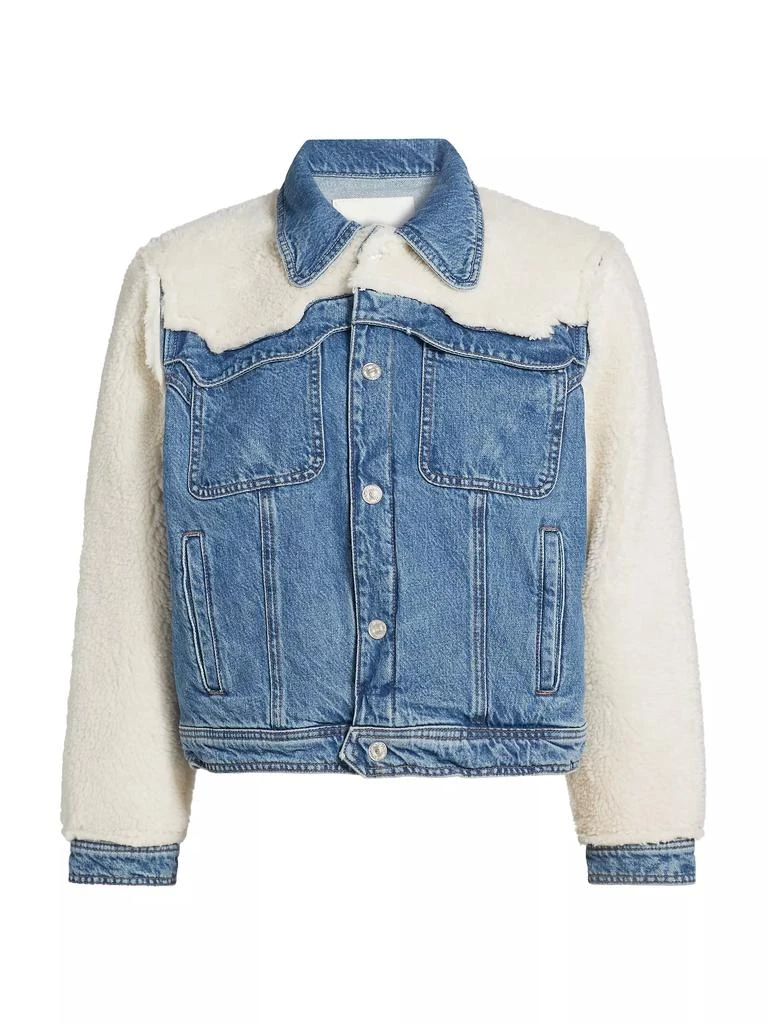 Mother Backbend Faux Shearling Denim Jacket - Coats - Free Shipping ...