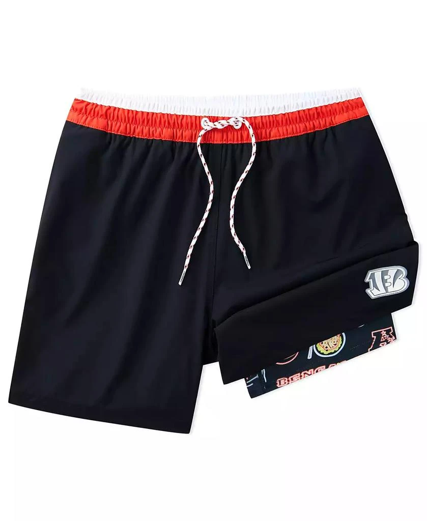 Chubbies Men's 5.5" Black Cincinnati Bengals Lined Classic Swim Trunks ...