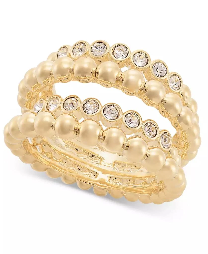 I.N.C. International Concepts Crystal & Bead Four-Row Stack Ring, Created for Macy's - JEWELRY ...