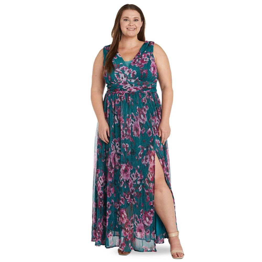 R & M Richards Plus Size Floral-Print Maxi Dress - Dresses & Skirts ...
