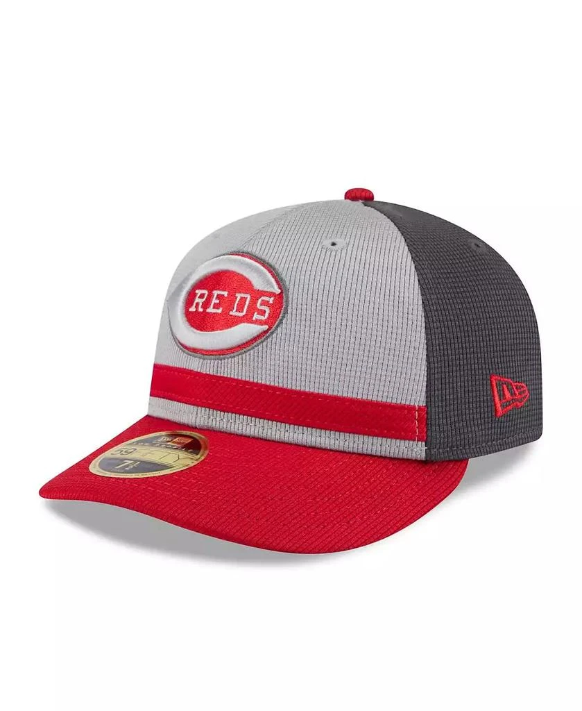 New Era Men's Gray/Red Cincinnati Reds 2025 Batting Practice Low ...