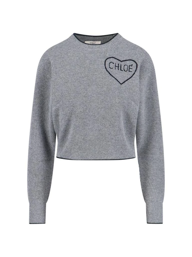 Chloé Chloé Logo Intarsia Knit Sweater - Shirts - Free Shipping ...