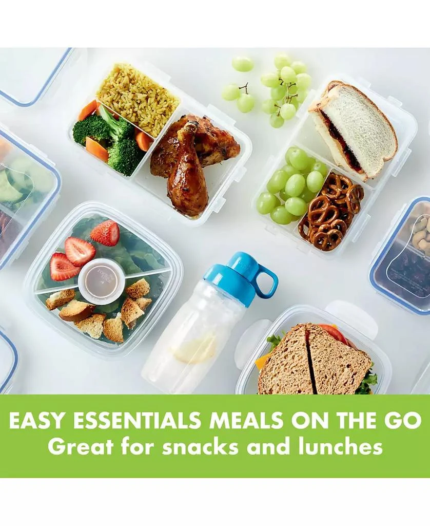 Lock n Lock Easy Essentials On the Go Divided Rectangular 27-Oz. Food ...