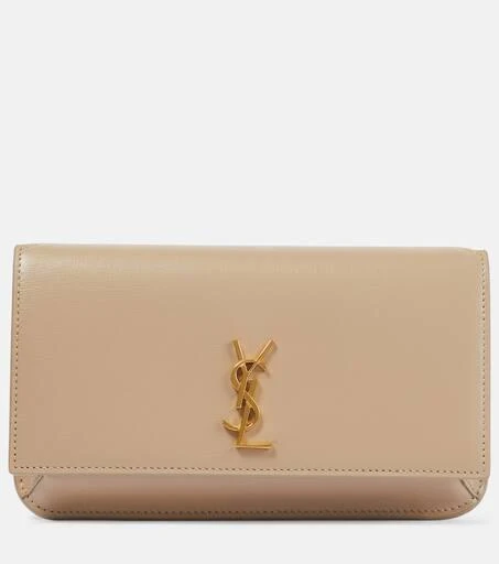 Yves Saint Laurent Cassandre leather phone pouch - Shoulder Bags - Free ...
