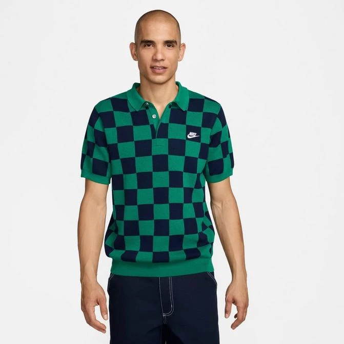 NIKE Men's Nike Sportswear Club Checkers Polo Shirt - Sleep & Underwear ...