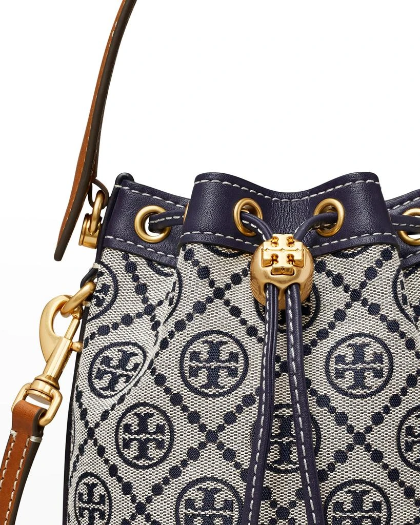 Tory Burch T-Monogram Jacquard Mini Bucket Bag - Crossbody Bags - Free ...