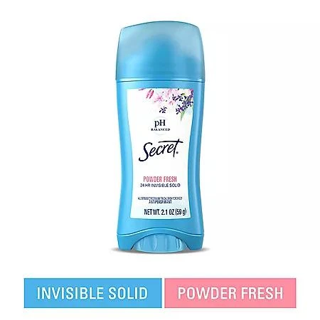 Secret Secret Invisible Solid Antiperspirant and Deodorant, Powder ...