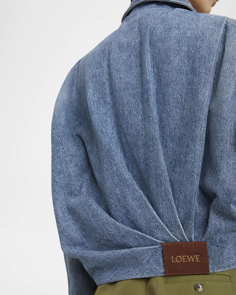 Loewe Draped Denim Bomber Jacket - Jackets - Free Shipping - BeyondStyle