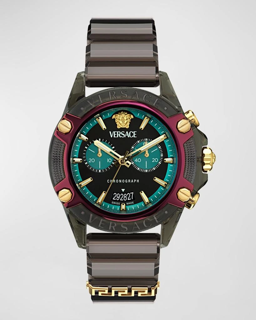 Versace Men's Icon Active Silicone-Strap Chronograph Watch, 44mm - Men ...