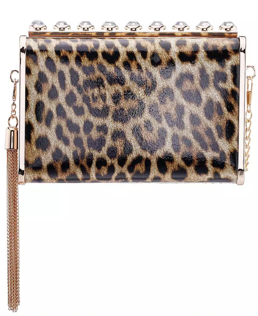 Nina Crystal Ornamented Minaudiere Tassel Lift Lock Clutch - Handbags ...